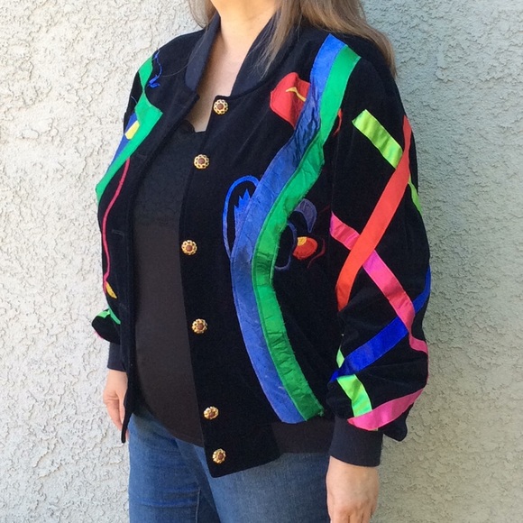 Vintage | Jackets & Coats | Vintage Holiday Christmas Sweater Satin ...